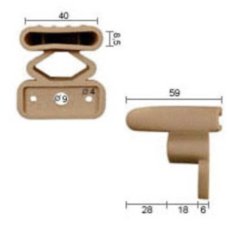 Batch of mono-slat fitting 59 for 38x8mm slats | Spot Literie