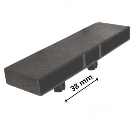 Plastic clip-on double slat fittings of 38x8mm | Spot Literie